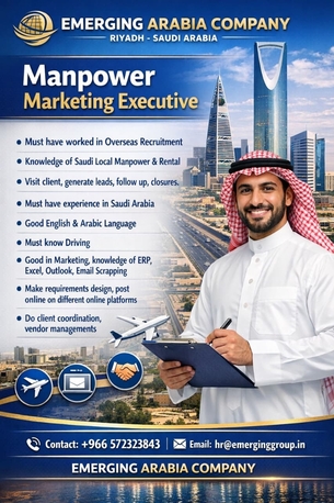 Riyadh Jobs, Manpower Marketing Executive – Riyadh, Saudi Arabia ...